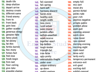250 Most important Antonym / Opposite Words List in English - StudyPK