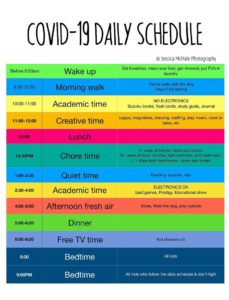 Mum creates 'Daily COVID-19 Schedule' and it gets shared more than ...