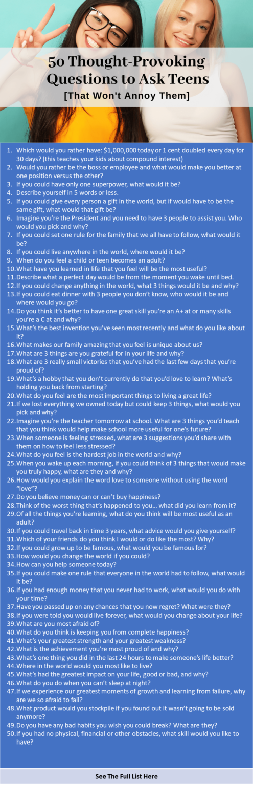 Deep & Thought Provoking Questions to Ask Teens - StudyPK Deep & Thought Provoking Questions to Ask Teens - StudyPK