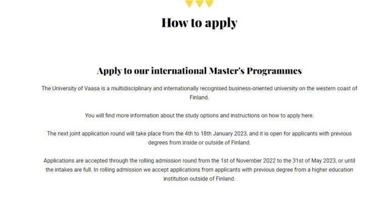 University of Vaasa and HAMK Admission Open for 2023 Intake - Study in ...