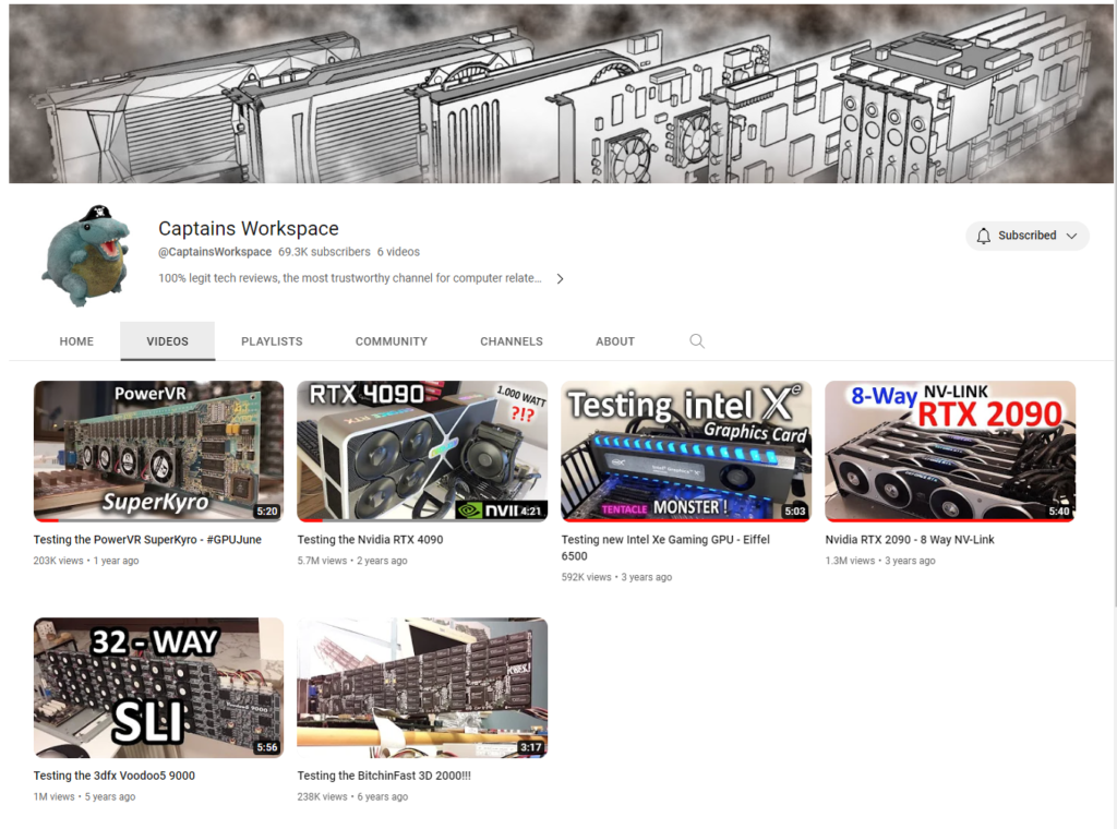 Exploring the Fake GPU Videos of Captains Workspace on YouTube ...